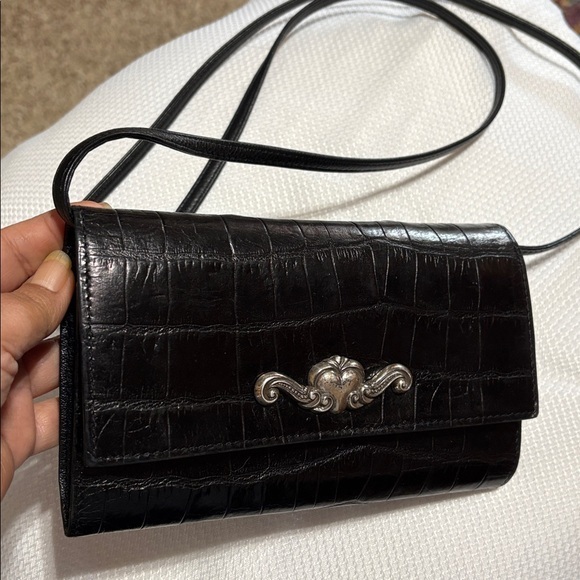 Brighton | Bags | Brighton Elegant Black Crocodile Pattern Womens Bag ...